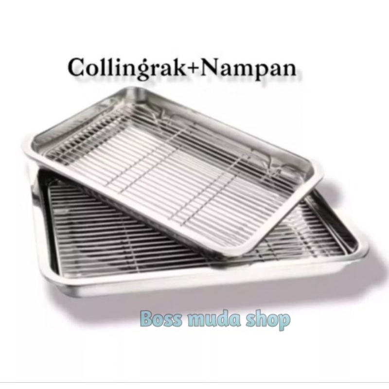Cooling Stainless Steel Fried Food Drainer Tray Rack | Shopee Malaysia