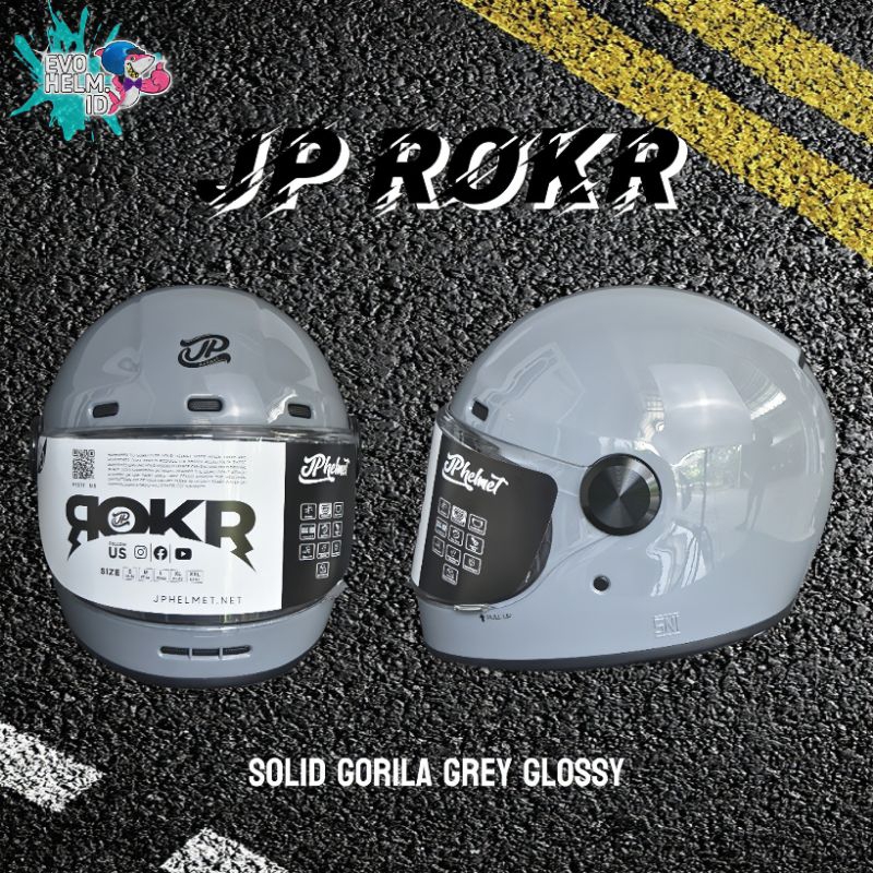Jpx FULL FACE ORIGINAL Helmet (DOT), JP RETRO ROKR SOLID/Plain Helmet ...