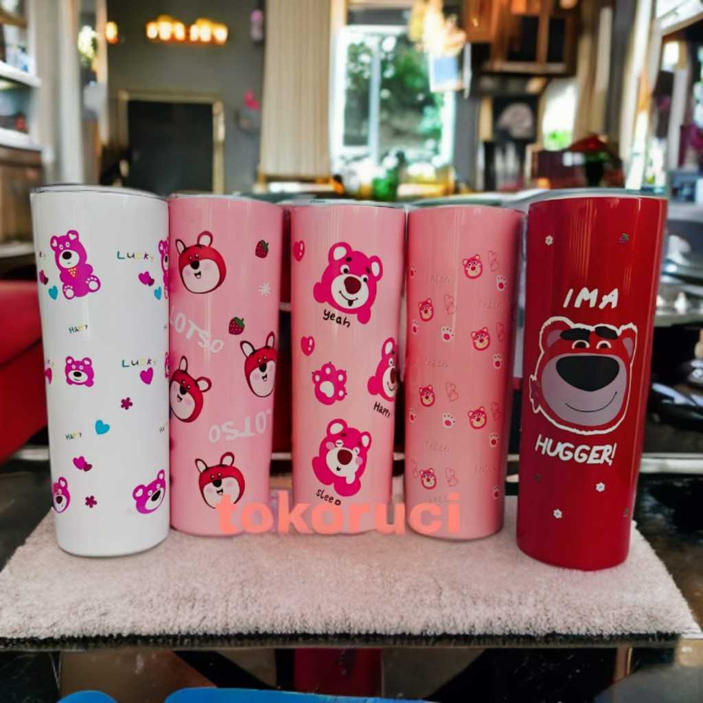Tumbler Stainless Motif Lotso Size 600ml+Stainless Straw Shop rici Mug ...