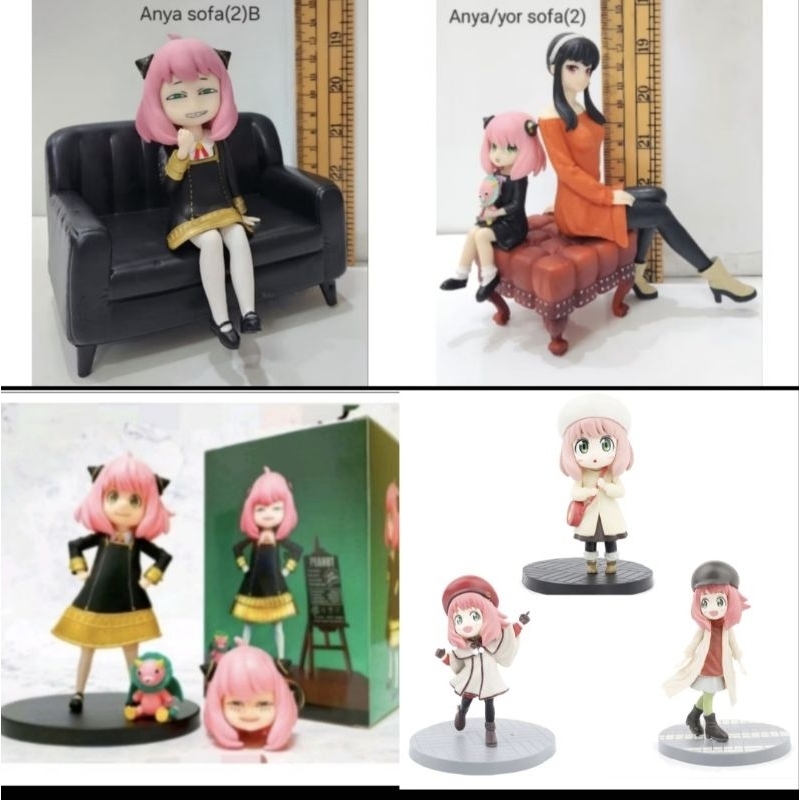 The figure is standing / sitting / anya pochita luffy one piece spy x ...
