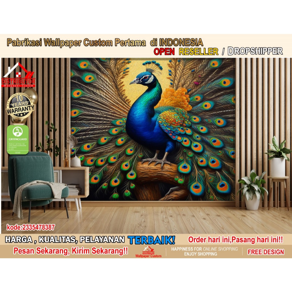 Brand Bird Theme Custom Wallpaper | Custom Wall Wallpaper | Room ...