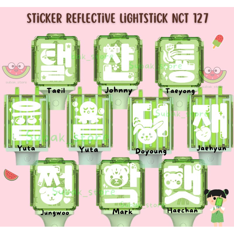 (Check In Place) STICKER NCT 127 NEOBONG LIGHTSTICK DECO STICKER ...