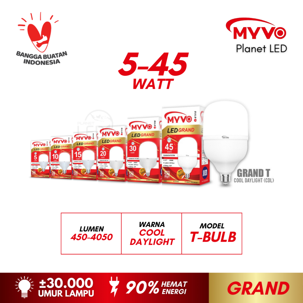 Led Tube Bulb 45w/30/20/15/10/5 Premium Grand Durable Bright ...
