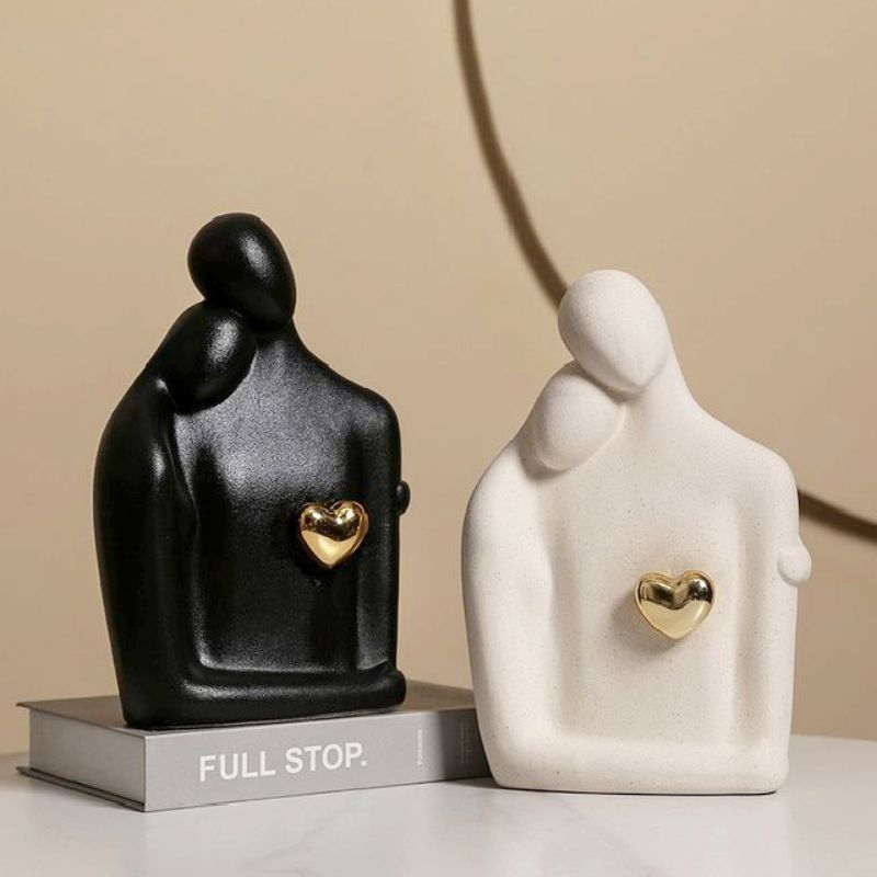Hug Concrete Aesthetic Couple Statue/Aesthetic Decoration Table Display ...