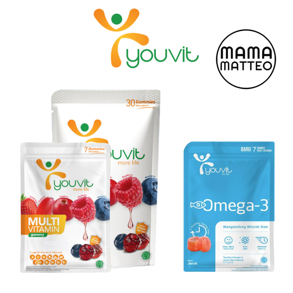 Youvit Gummy Multivitamin Omega 3 Adult / Adult Immunity Vitamin ...