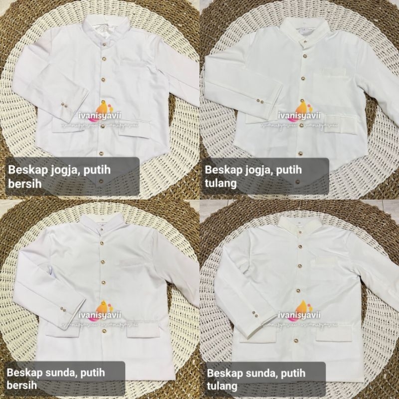 Beskap - White | Beskap Jogja/ Solo/ Sundanese | Shopee Malaysia