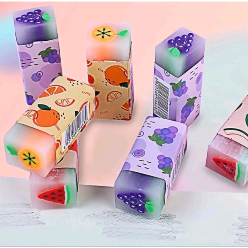 (1box 36pcs) Dino fruit eraser/eraser/fish eraser/pencil eraser/eraser ...