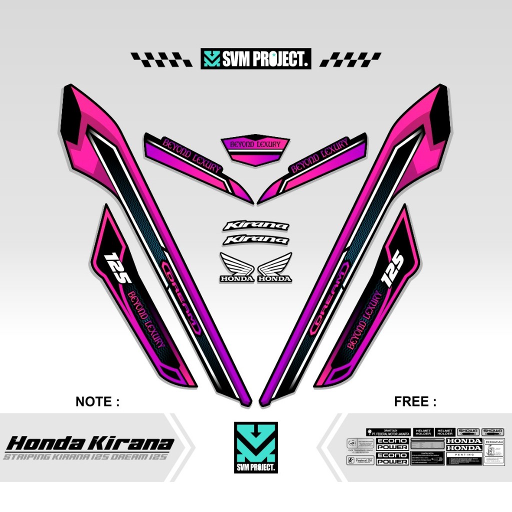 Honda KIRANA STRIPING MOTIF 36 / HONDA KIRANA STICKER / KIRANA 125 ...