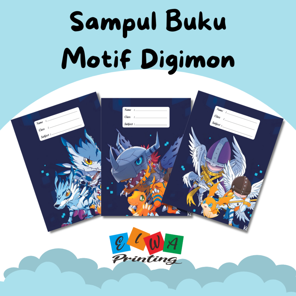 (8Pcs Contents) SIDU CAMPUS BIGBOSS Writing Book Cover/DIGIMON ...