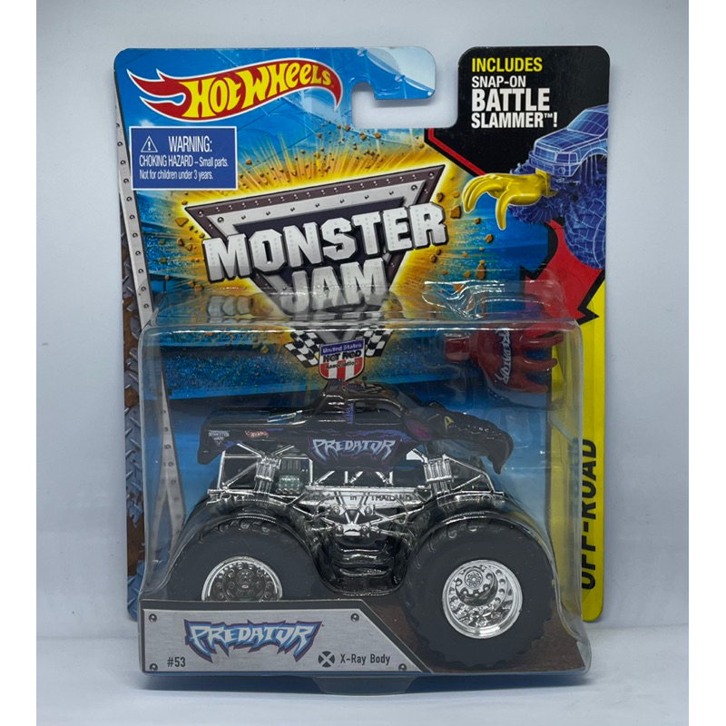 Hot Wheels Monster Jam Predator X-Ray Body Transparent Black Panther ...