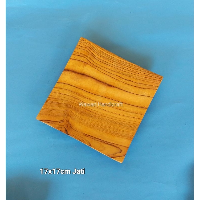 KAYU Wooden plate/concave plate/serving plate/teak wood placemat plate ...