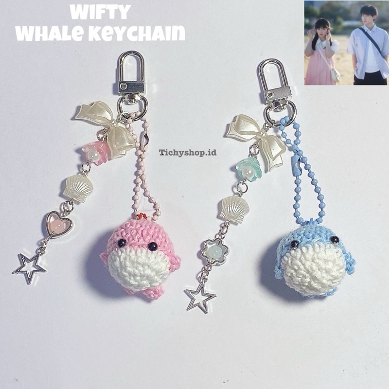 GANTUNGAN Whale Knitted Keychain/Whale Crochet Beads Keychain inspired ...