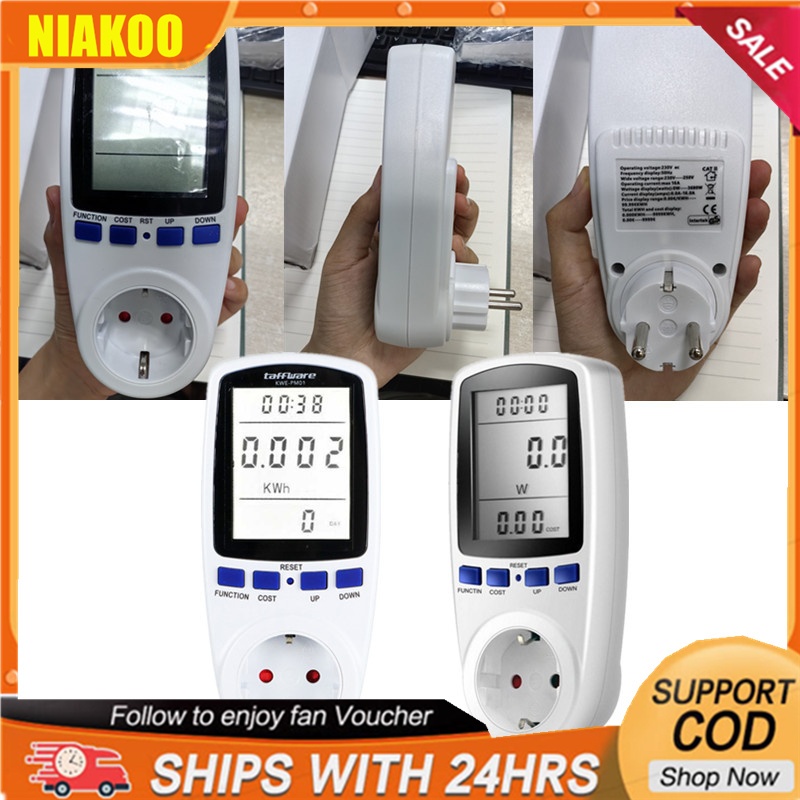 Watt Meter Stop Contact Electricity Meter Wattmeter KWH Volt Ampere ...