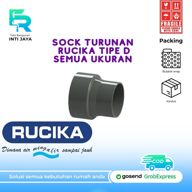 Rucika Type D D D Descent Sock All Sizes of Pipe Connections | Shopee ...