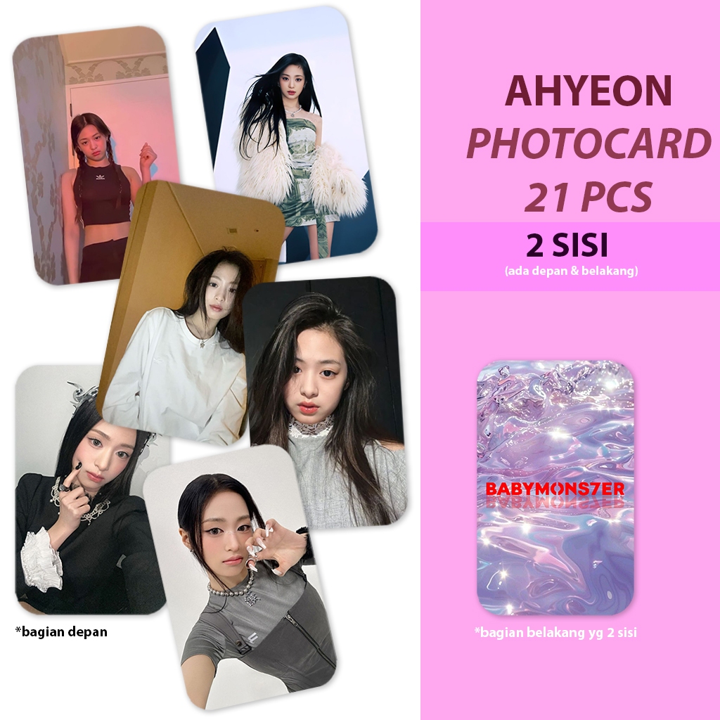 Photocard 2R 21 PCS 2 SIDES ARTPAPER 310GSM BABYMONSTER ASA AHYEON PHARITA CHIQUITA RAMI RORA ...
