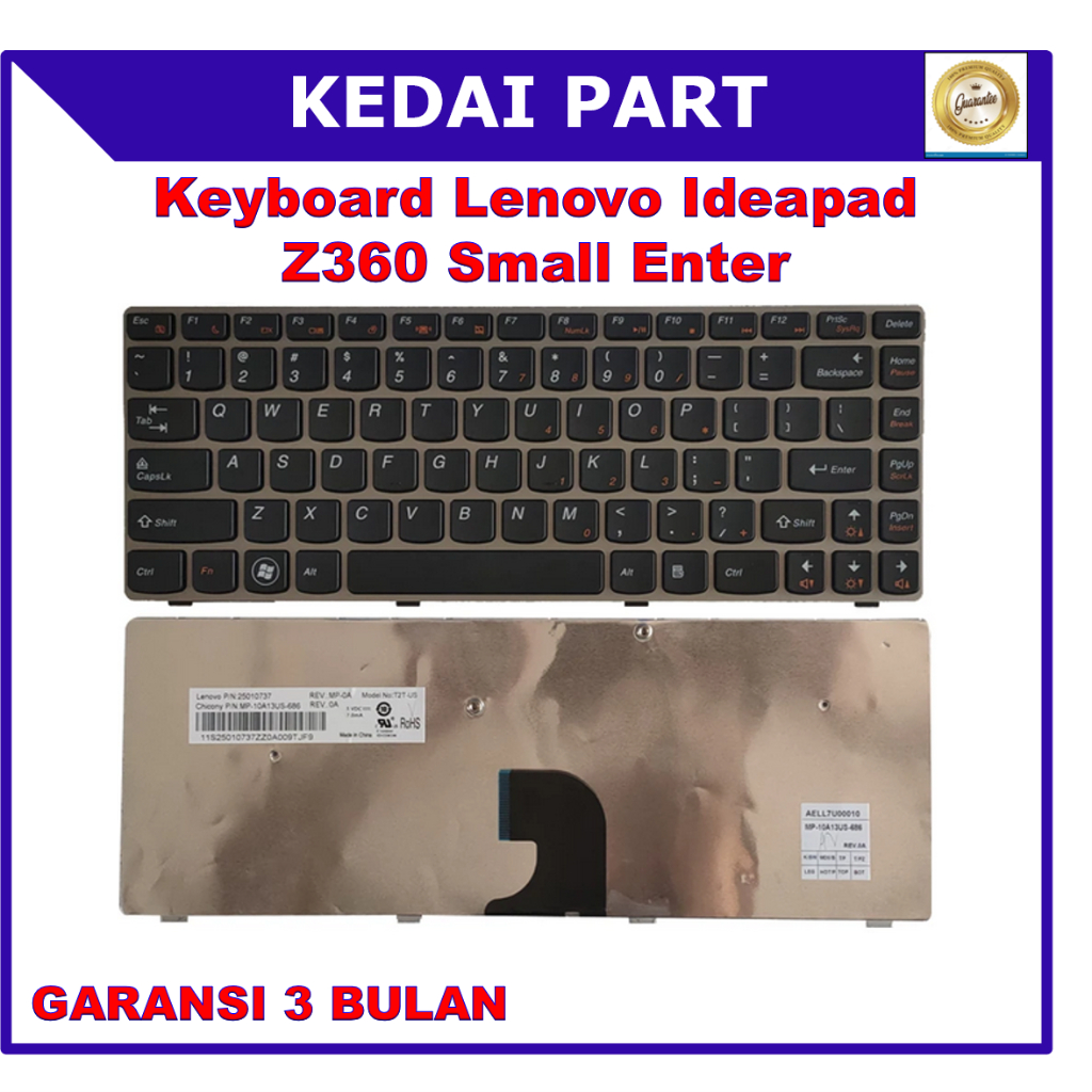 Lenovo Ideapad Z360 Z360A Z360G Z360P G360 G360A US UI Keyboard ...
