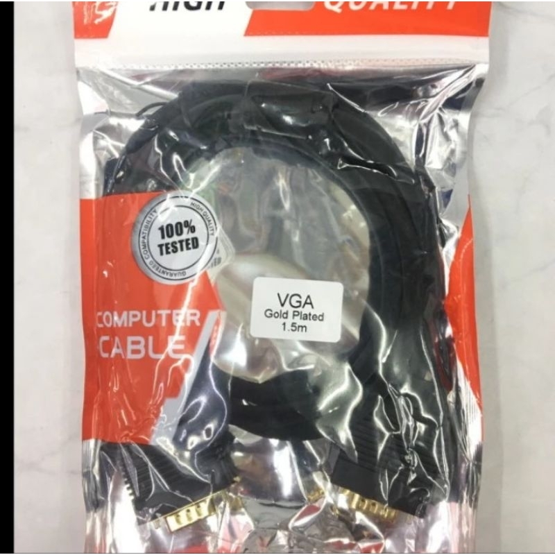Original vga cable Thick fiber cable Strong signal Gold plate | Shopee ...