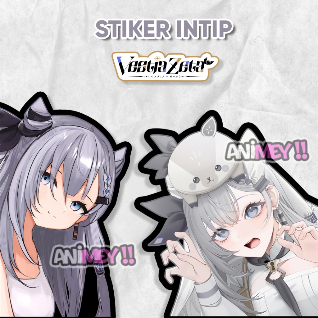 Vestia Zeta Hololive Vtuber Anime Waterproof Side Peek Sticker | Shopee ...