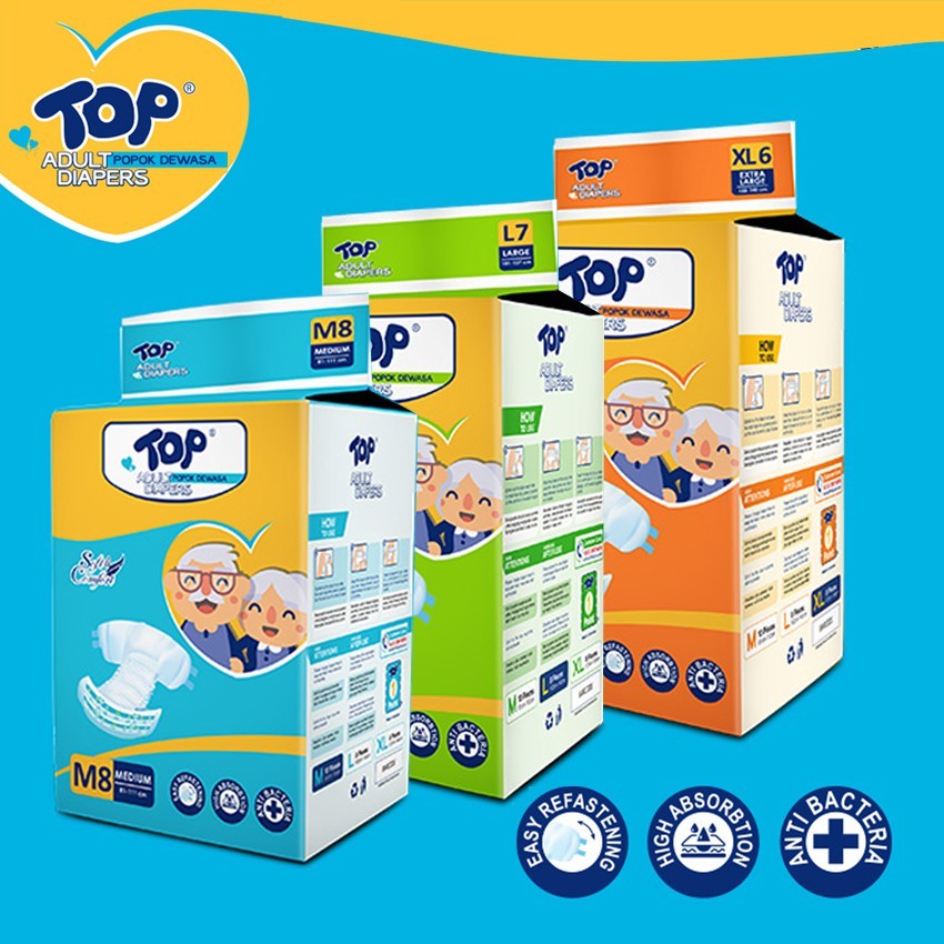Top ADULT DIAPERS/Adhesive ADULT DIAPERS M8/L7/XL6 | Shopee Malaysia