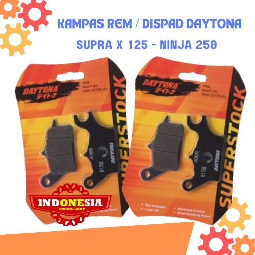 Front Brake Pads DISCPAD RACING DISCPAD DAYTONA SUPRA X KHARISMA TIGER ...
