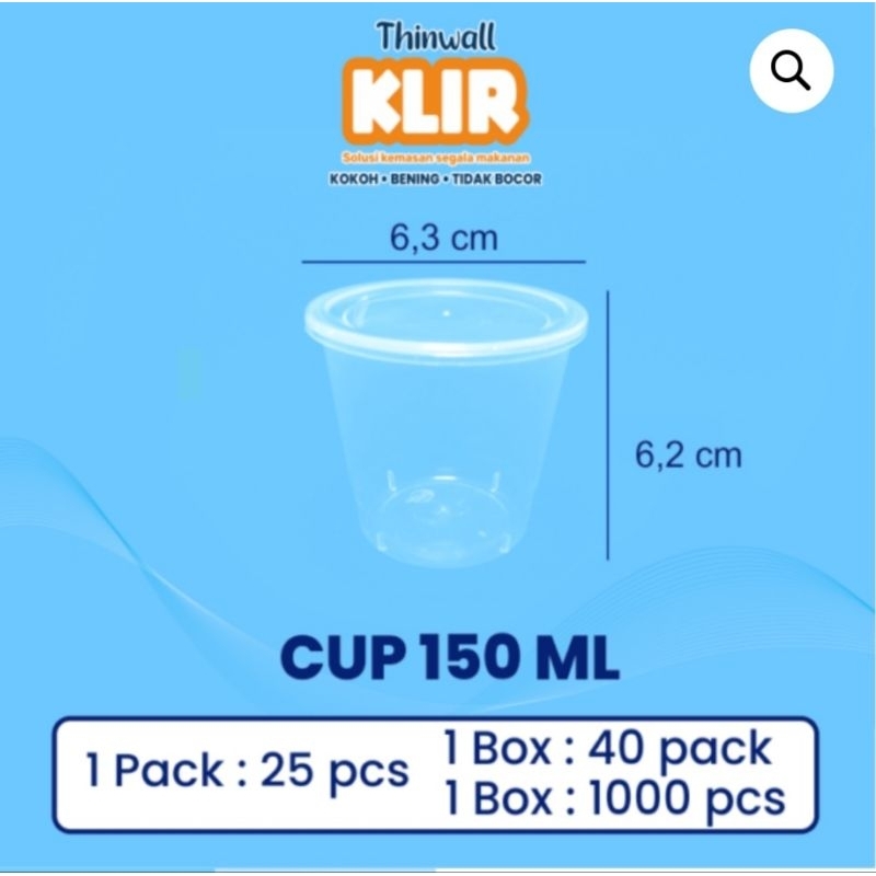 (1 Pack contains 25 pcs) Klir Sauce Cup 150ml Split Lid | Shopee Malaysia