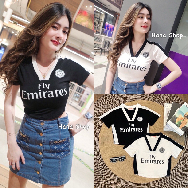 Hana Fly Emirates crop top imported bangkok (Ready) | Shopee Malaysia