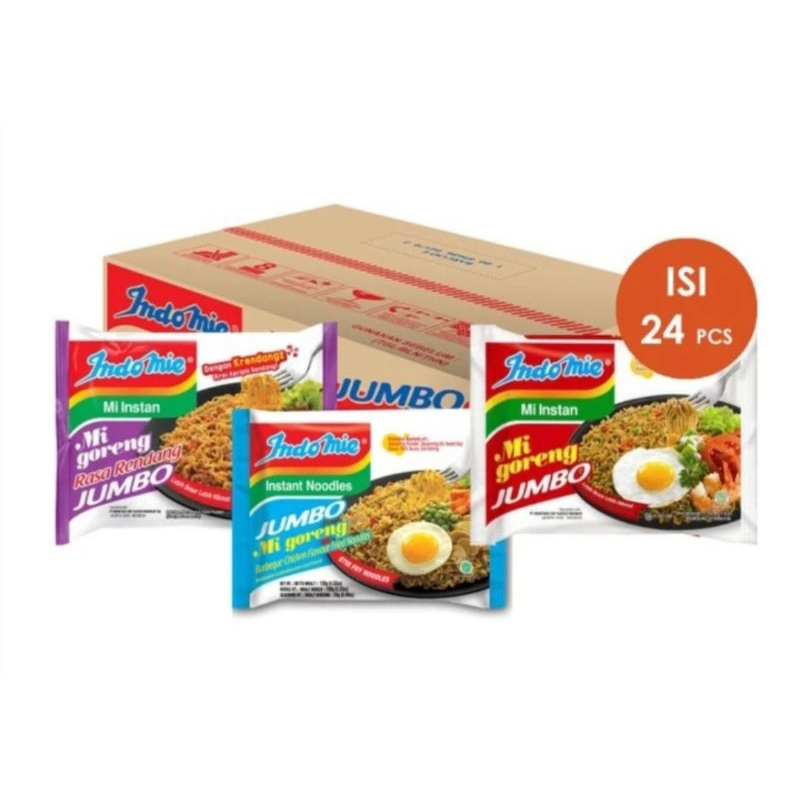 Indomie Jumbo 1 box contains 24 pcs Fried/Roasted Chicken/Rendang ...