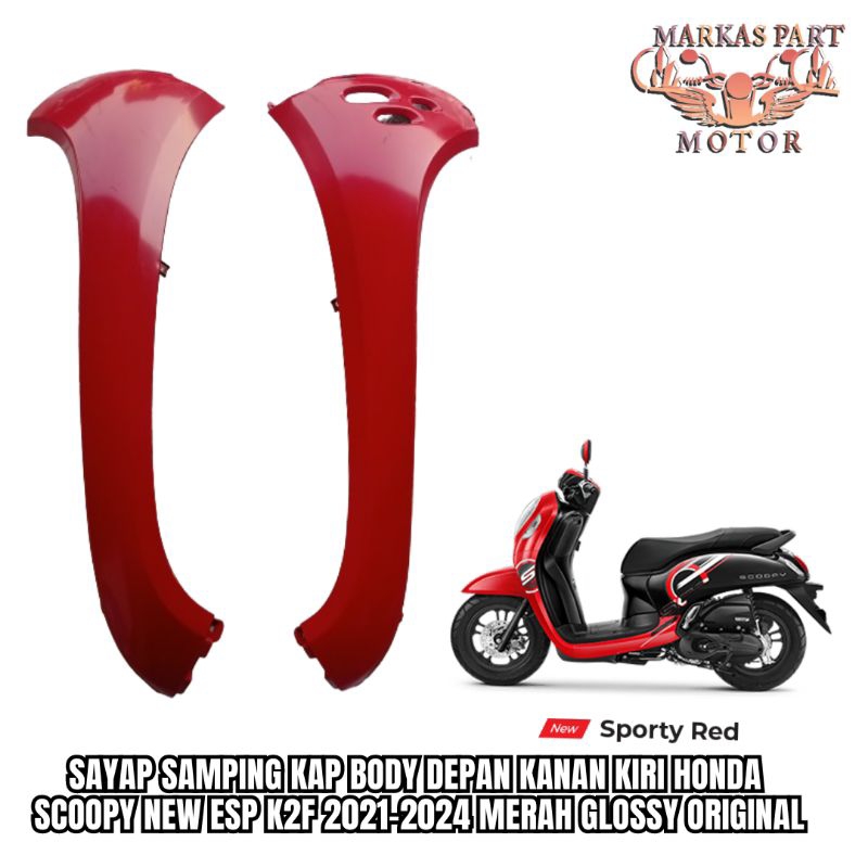 MERAH Honda scoopy new esp K2F 2021-2024 front right and left body hood ...