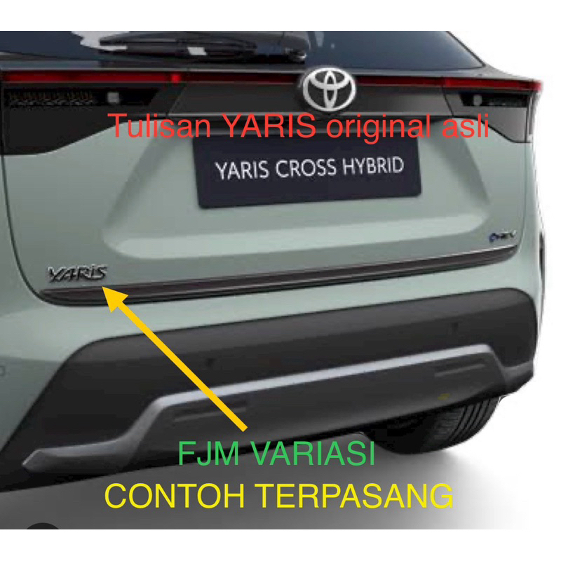 Original UNIVERSAL TOYOTA YARIS CROOS YARIS LOGO WRITING BRAND EMBLEM ...