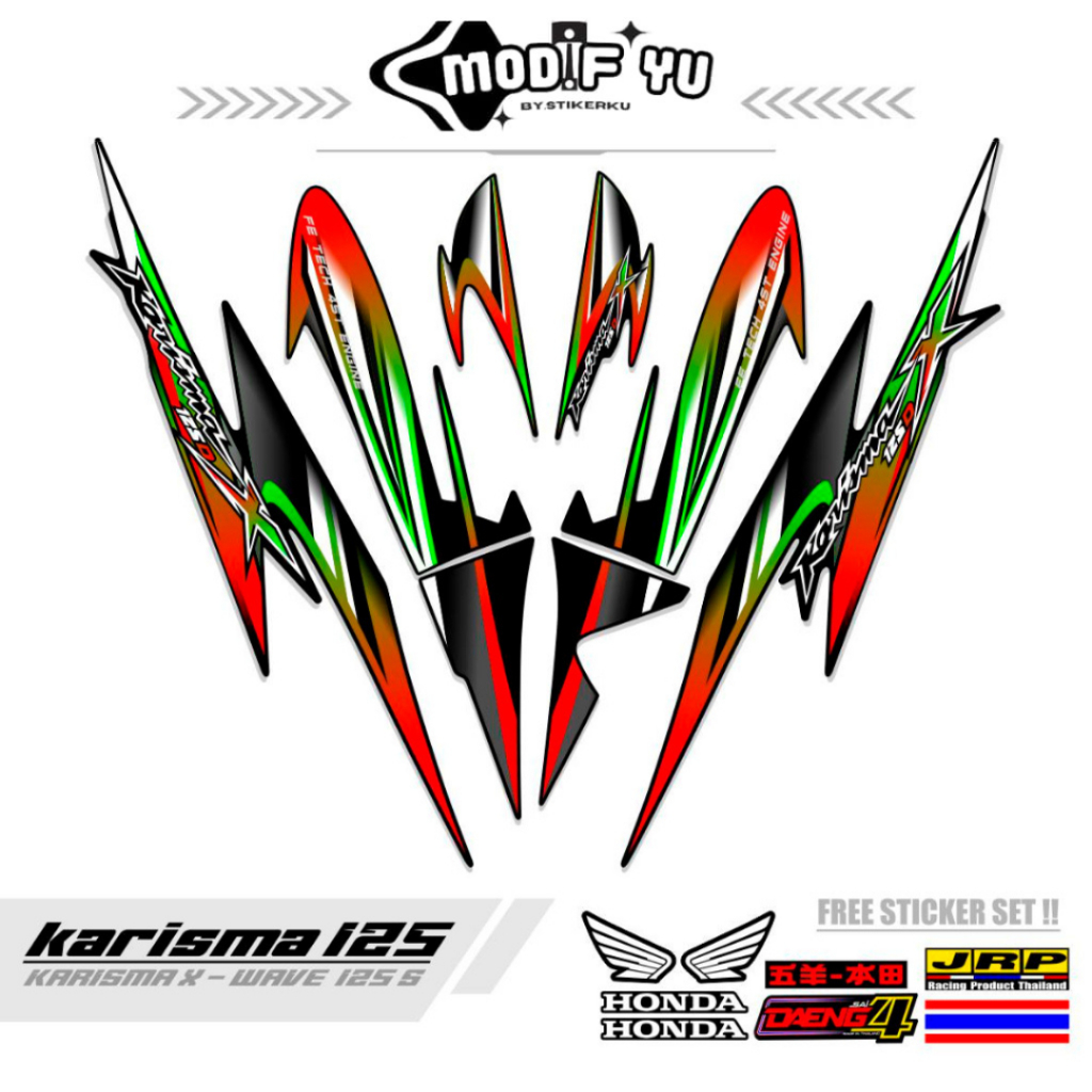 HONDA Karisma STRIPING 125 MOTIF 6 / KARISMA STICKER | Shopee Malaysia
