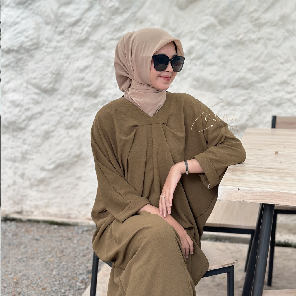 Kaftan Crinkle Airflow Gamis Kaftan | Shopee Malaysia