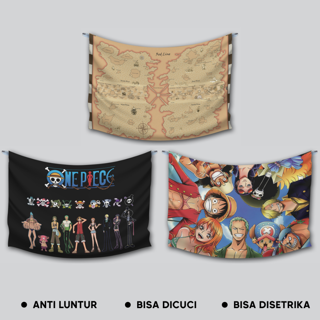 ONE PIECE FLAG TAPESTRY FABRIC POSTER FOR JUMBO MAP | Shopee Malaysia
