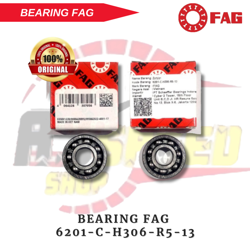 Fag Deep Groove Ball Bearing Bearing Type 6201-C-H305-R5-13 Original ...