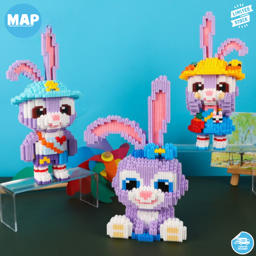 Map Nano Blocks Jumbo Disney & Stella Lou 3D Block Model Toys Stacking Decoration DIY Bricks ...
