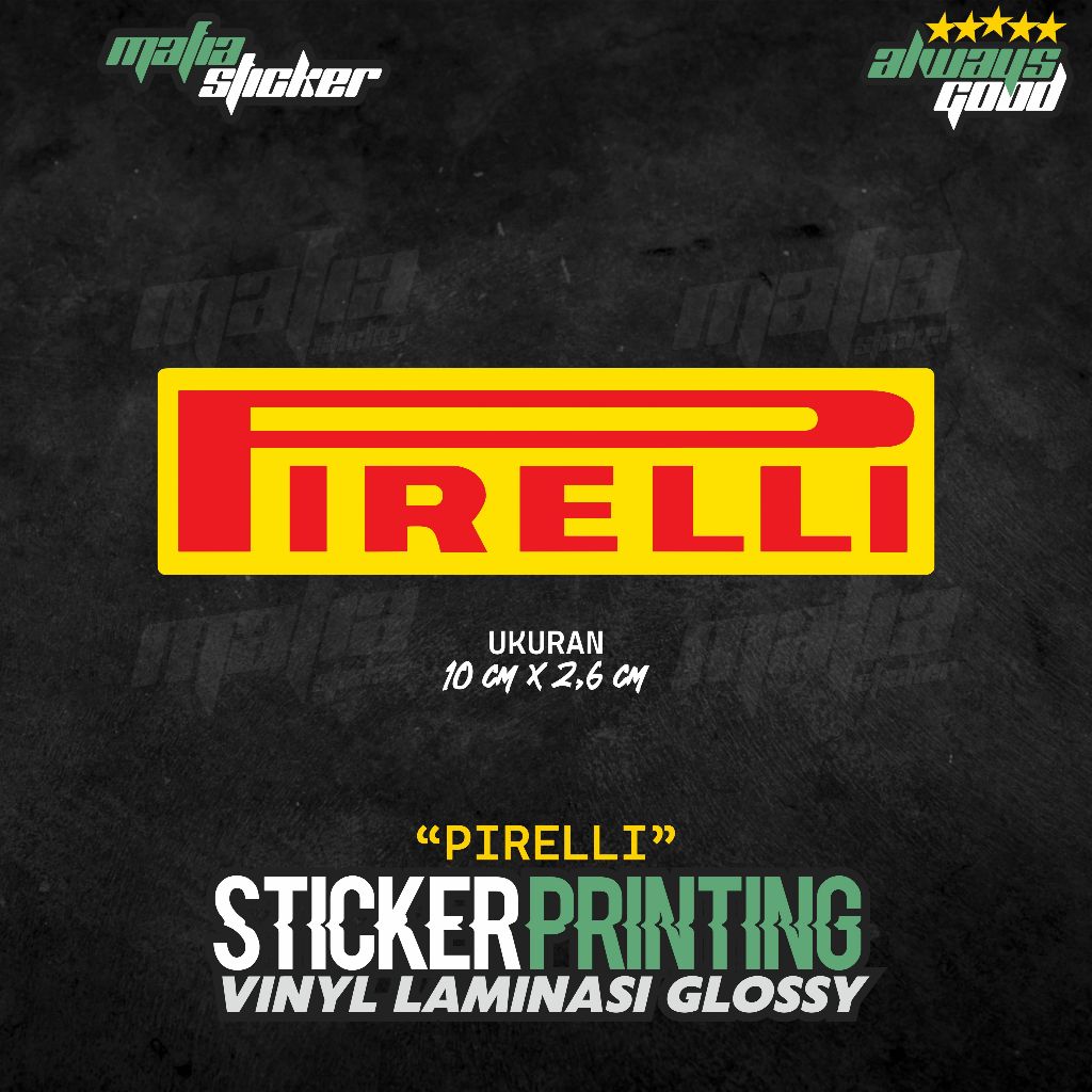 Sticker/sticker PRINT CUT PIRELLI RACING TIRE | Shopee Malaysia