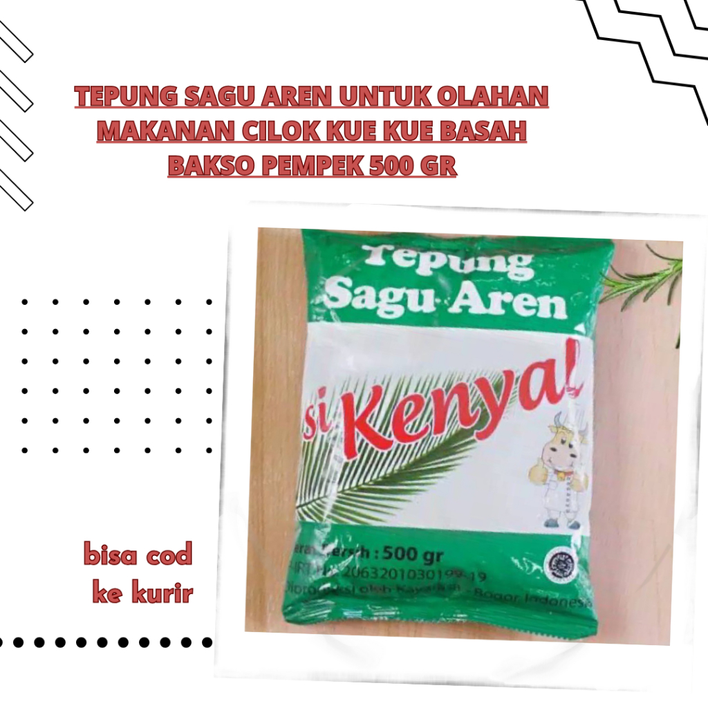 Palm sago flour for processed food, cilok, wet cakes, meatballs, pempek ...