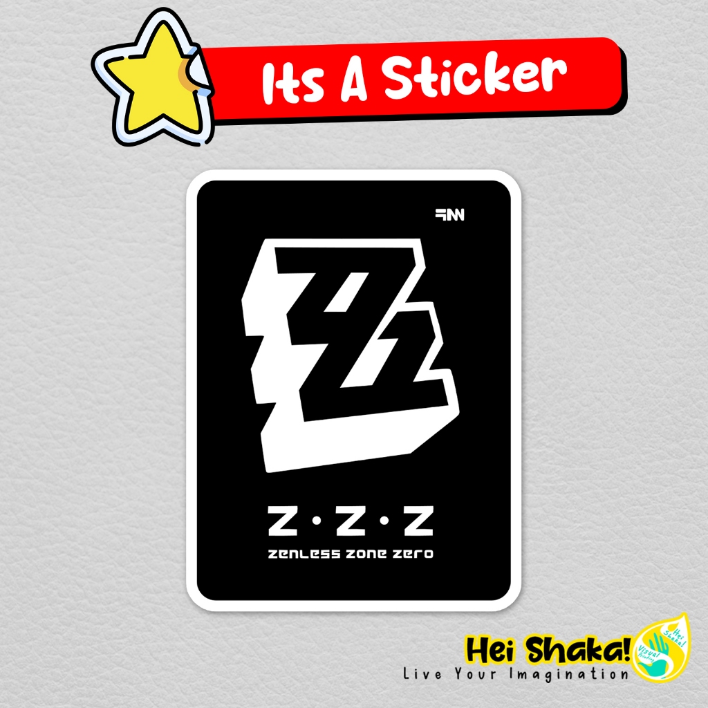 Sticker ZZZ Zenless Zone Zero Black Logo Sticker Gaming Game Vinyl ...