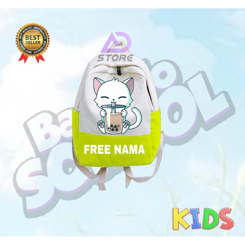 Character Children's Bag // BOBA TEA BACKPACK CUTE CARTOON Children's ...