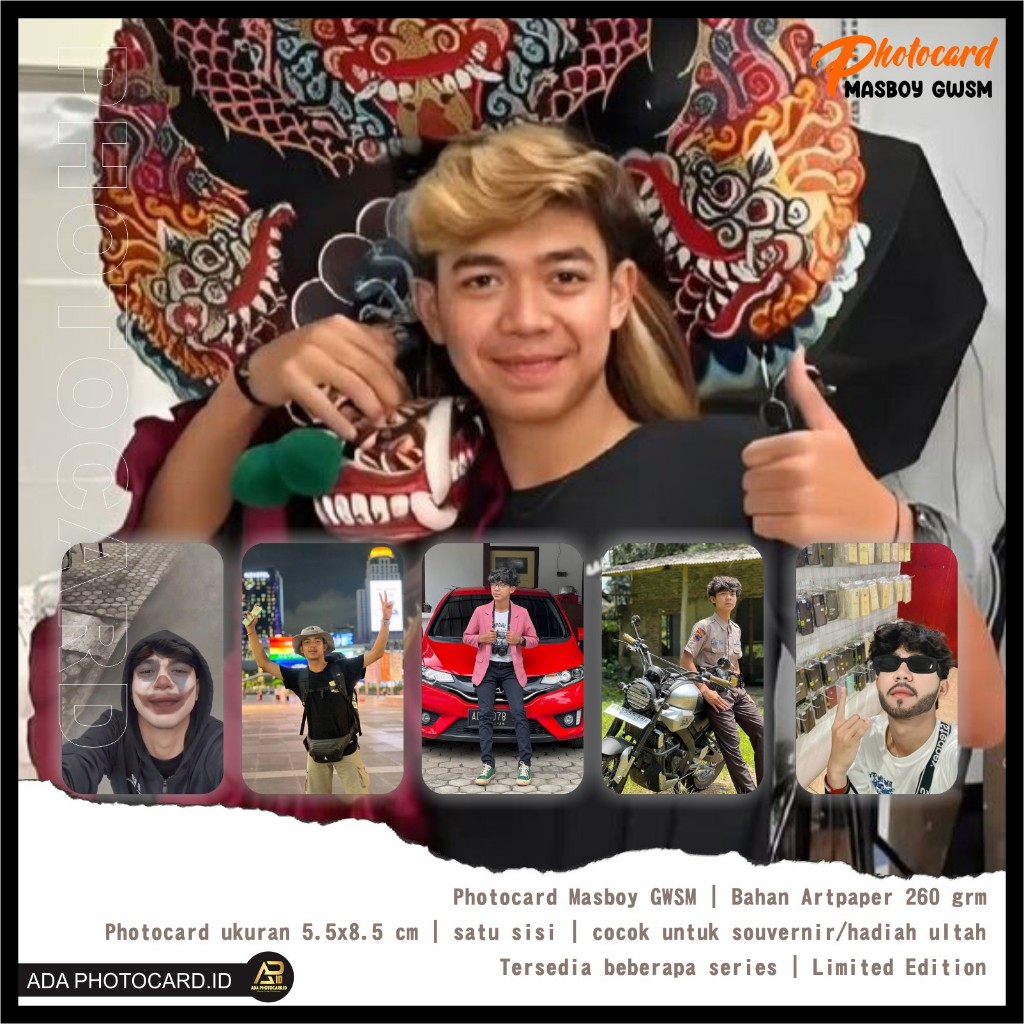 Photocard Mas boy GWSM (Firman Maulana) Contains 50pcs Bonus Stickers ...