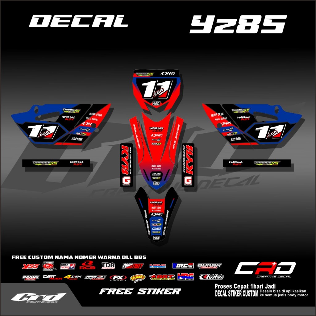 Sticker YZ85 OLD/NEW DECAL YZ 85 NEW Duck Standard DECAL STICKER YZ 85 ...