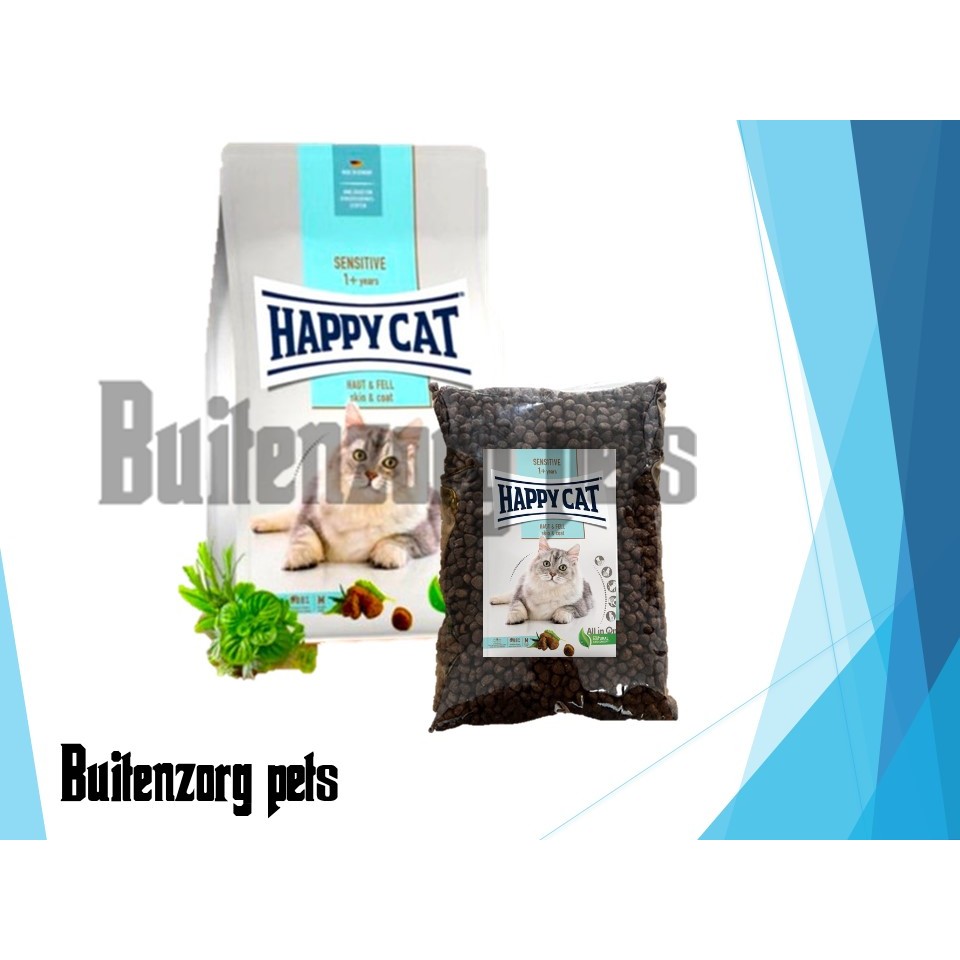 Happy cat sensitive skin and coat (hair and skin) 1kg Happycat ...