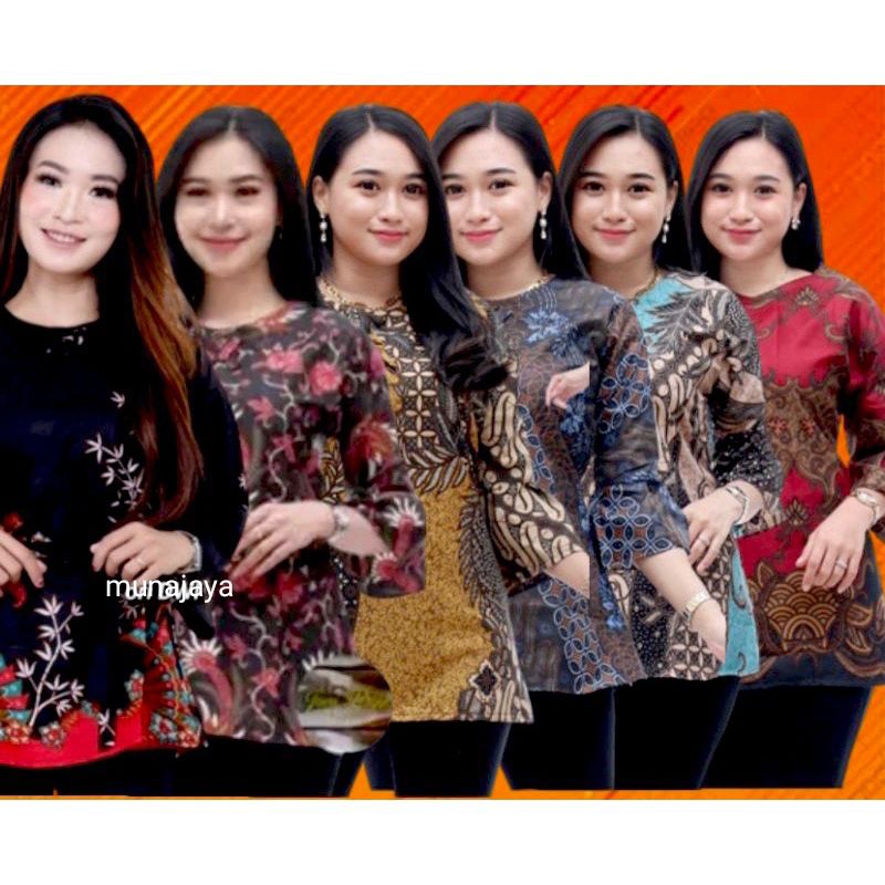 MODERN WOMEN'S BATIK TOP Office batik/, school/, college batik/, women's office batik javaprik ...
