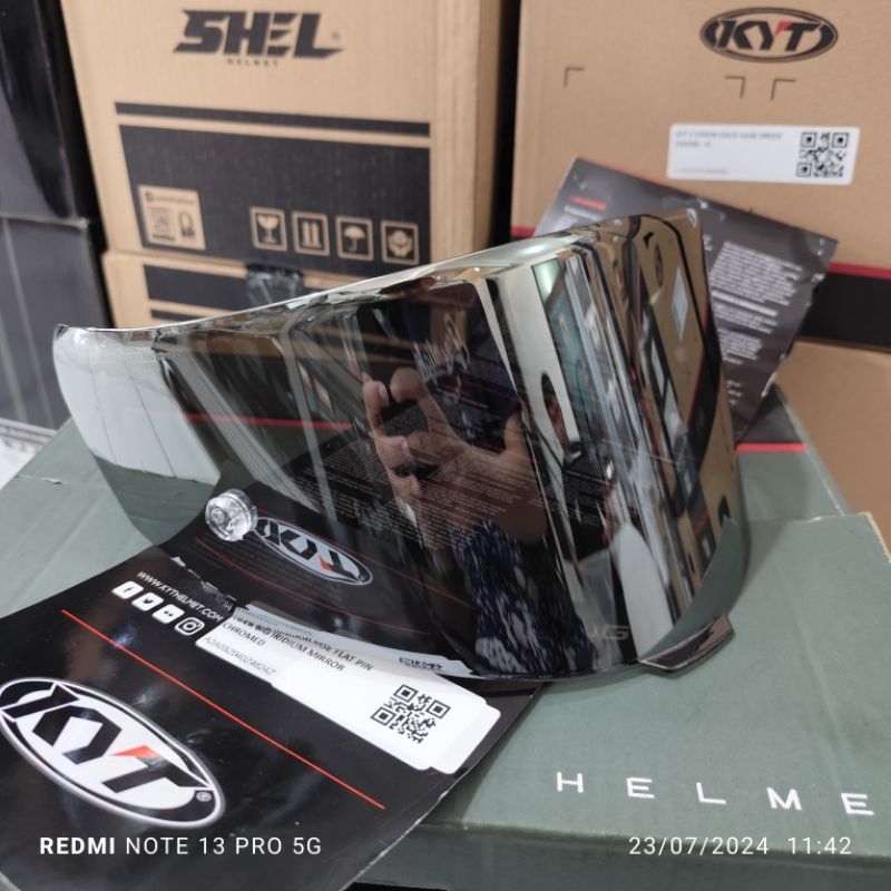 Original KYT TT Course Silver Chrome Visor | Shopee Malaysia