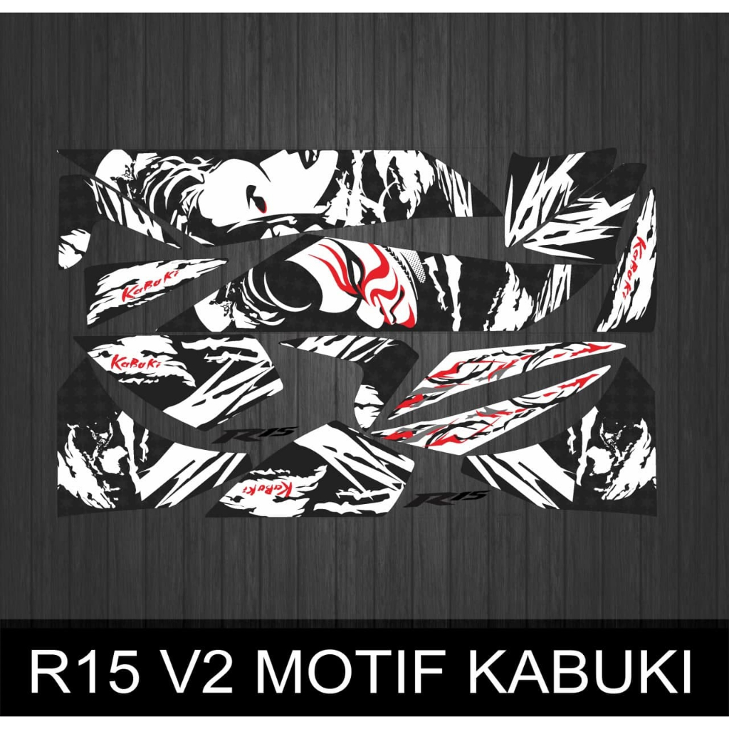 Striping STICKER LIST MOTORCYCLE VARIATIONS YAMAHA R15 V2 KABUKI MOTIF ...