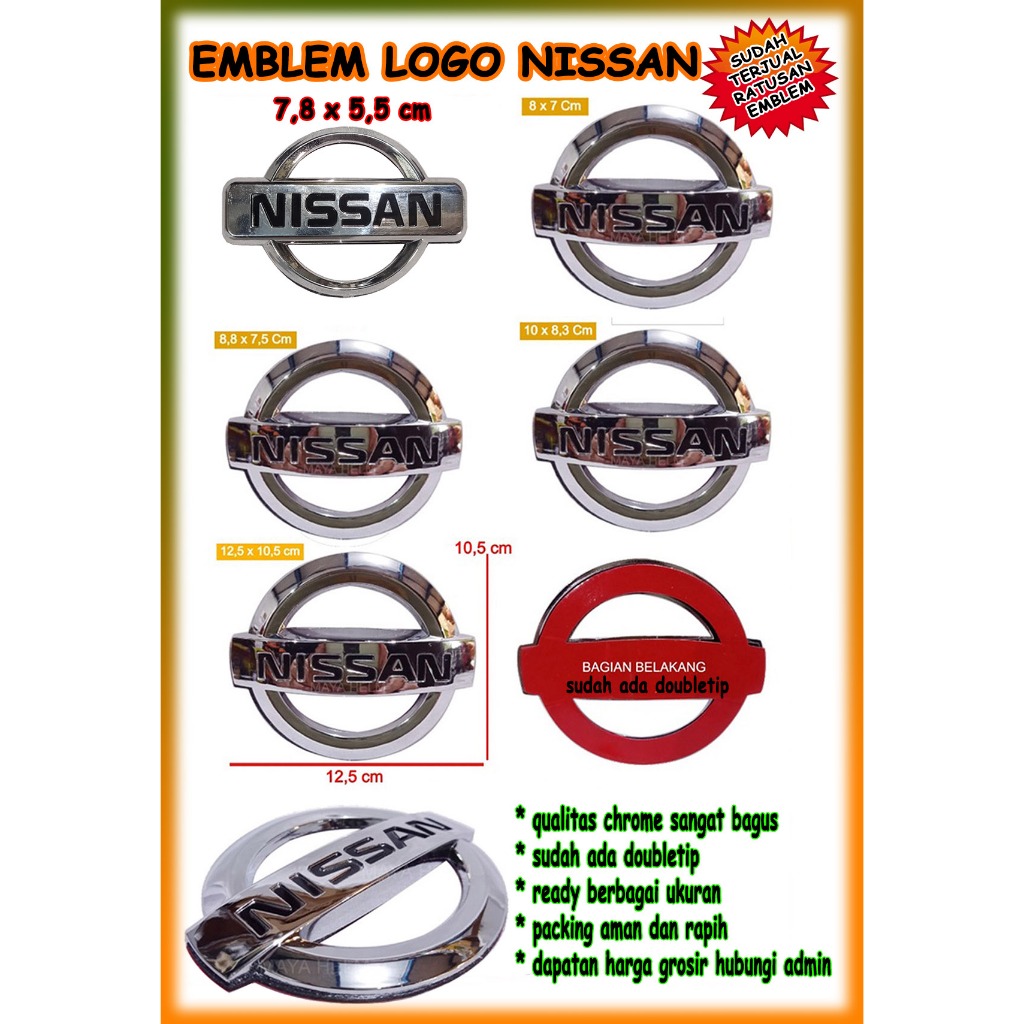 Nissan Chrome Car Logo Emblems of Various Sizes | Shopee Malaysia