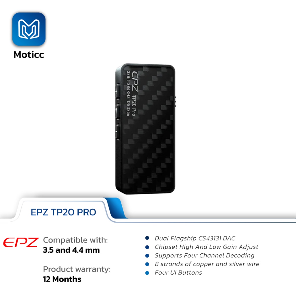 Epz TP20 Pro Dongle DAC Audio CS343131X2 DAC Chip Earphone Adapter | Shopee Malaysia