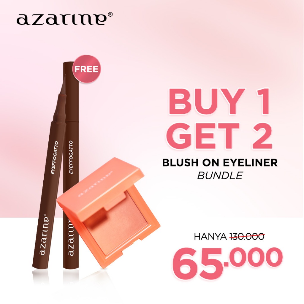 [Buy 1 Get 2] Azarine Blush On Mango Tango FREE Eyeliner Brown (Powder ...
