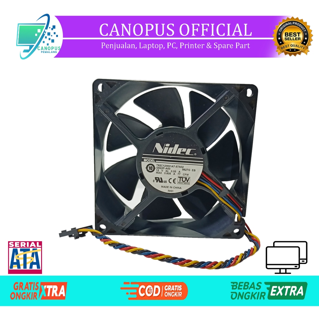 Original 12V cpu Fan - ORIGINAL DELL 12Volt PC Fan - ORIGINAL DELL ...