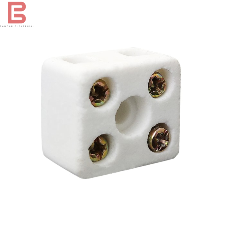 Terminal Block Ceramic Block 2P 2 Pole 10A TAB | Shopee Malaysia