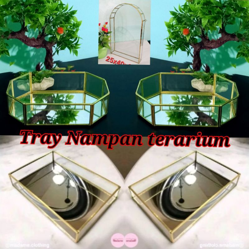 Custom dowry box/aesthetic gold tray/mirror glass tray | Shopee Malaysia